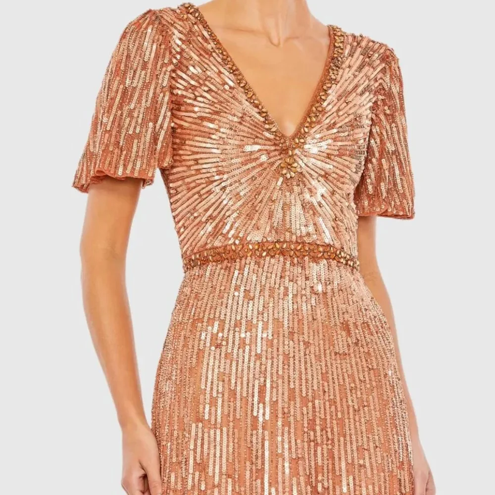 Mac Duggal | Dresses | Mac Duggal Rust Colored Dress | Poshmark